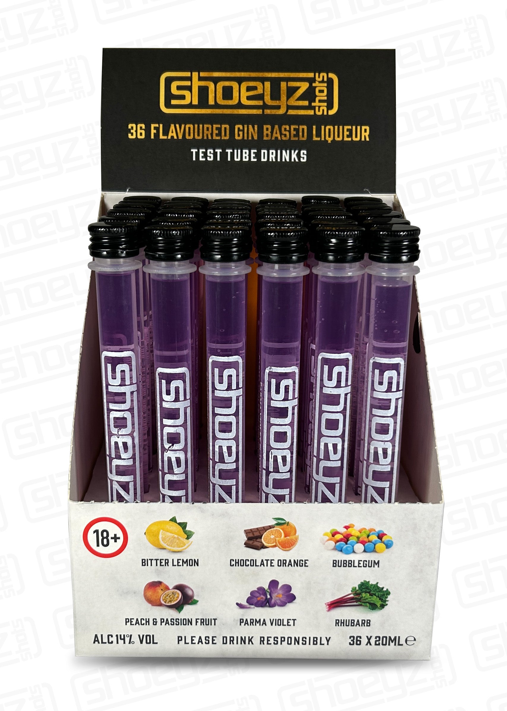 Gin Based Parma Violet Flavour 36 Box – Shoeyz Shots