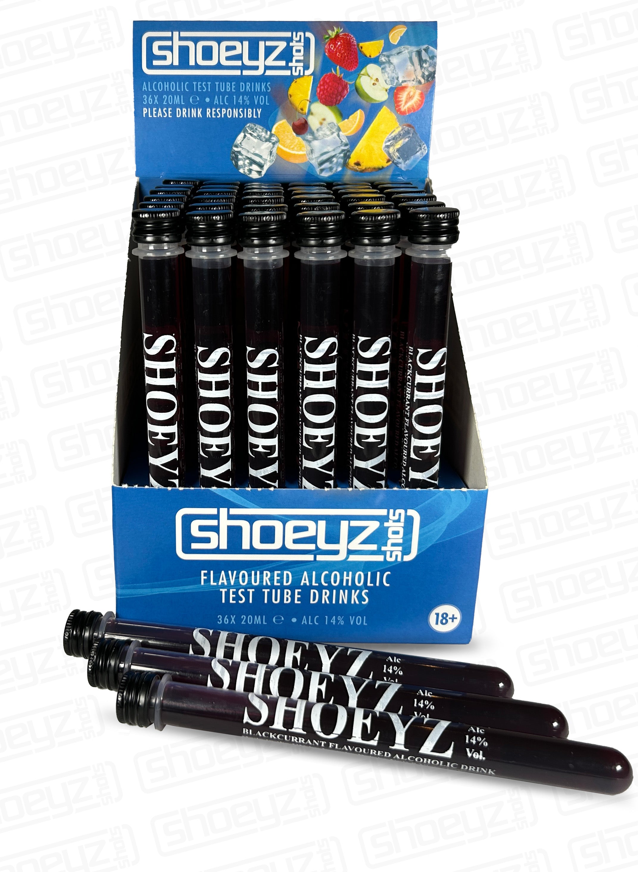 Vodka Based Blackcurrant Flavour 36 Box – Shoeyz Shots