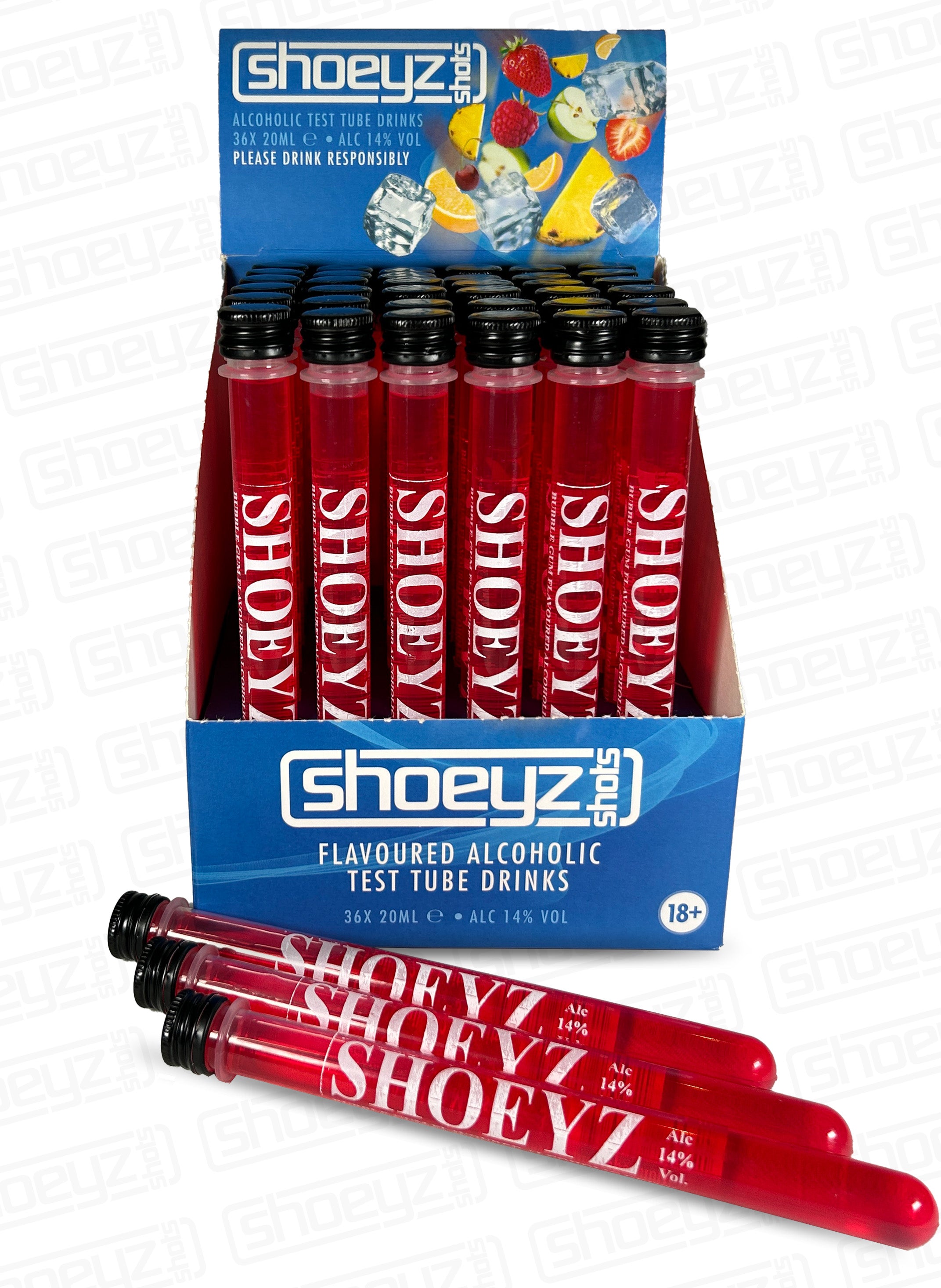 Vodka Based Bubblegum Flavour 36 Box – Shoeyz Shots