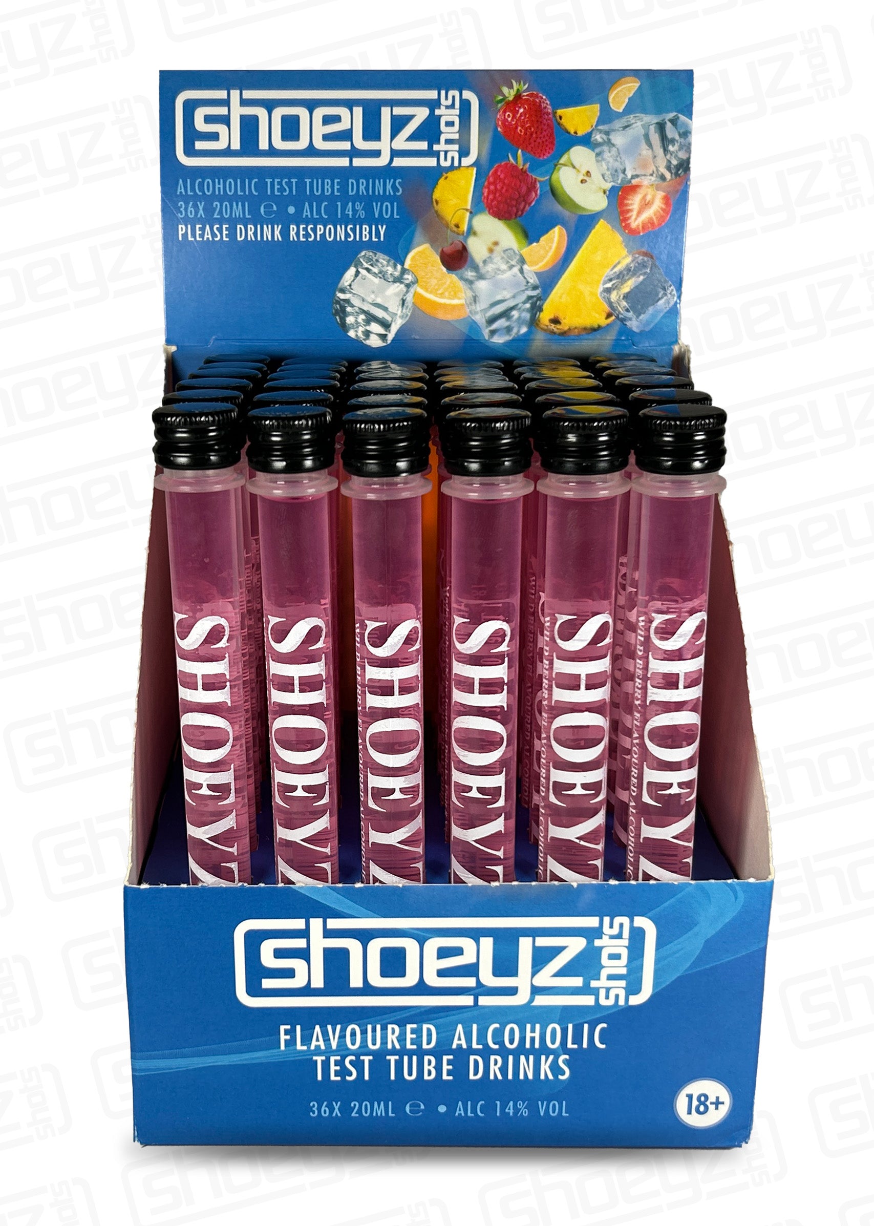 Vodka Based Wild Berry Flavour 36 Box – Shoeyz Shots